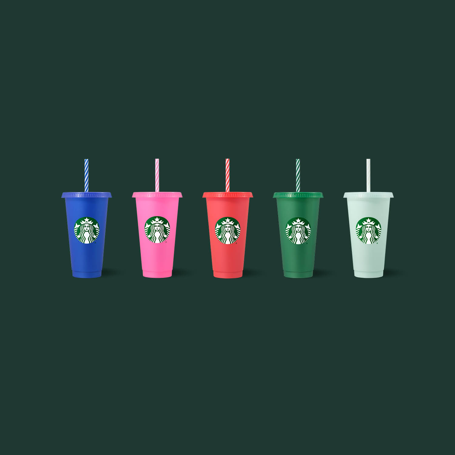 Reusable Cold Cup Set Of 5 24oz Starbucks